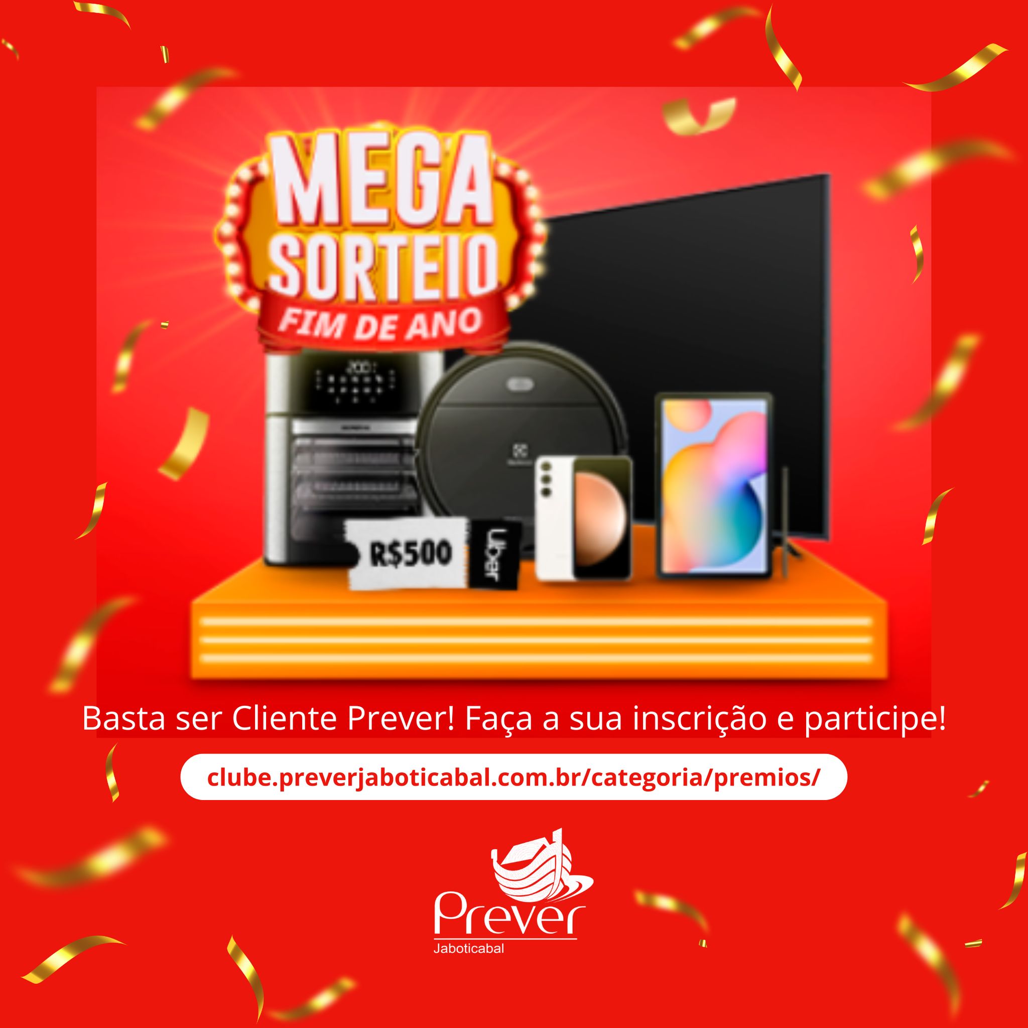 Mega Sorteio de Fim de Ano do Clube de Vantagens